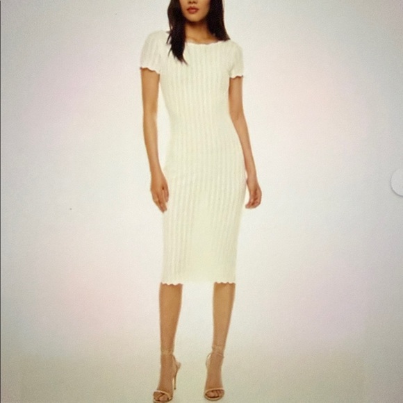 Wilfred | Dresses | Wilfred Upon Cream Low Back Knit Midi Dress | Poshmark